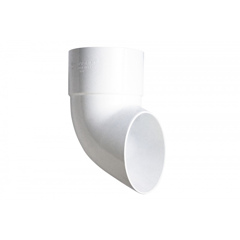 Codo Canaleta Corto M-H BCO 80MMx65°