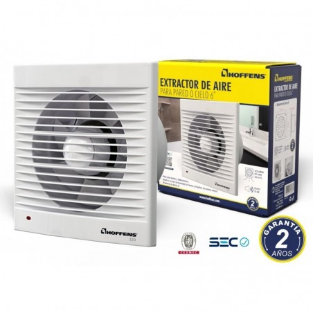 Extractor de aire para baño 320 m3/h, 20W, Dia. 150