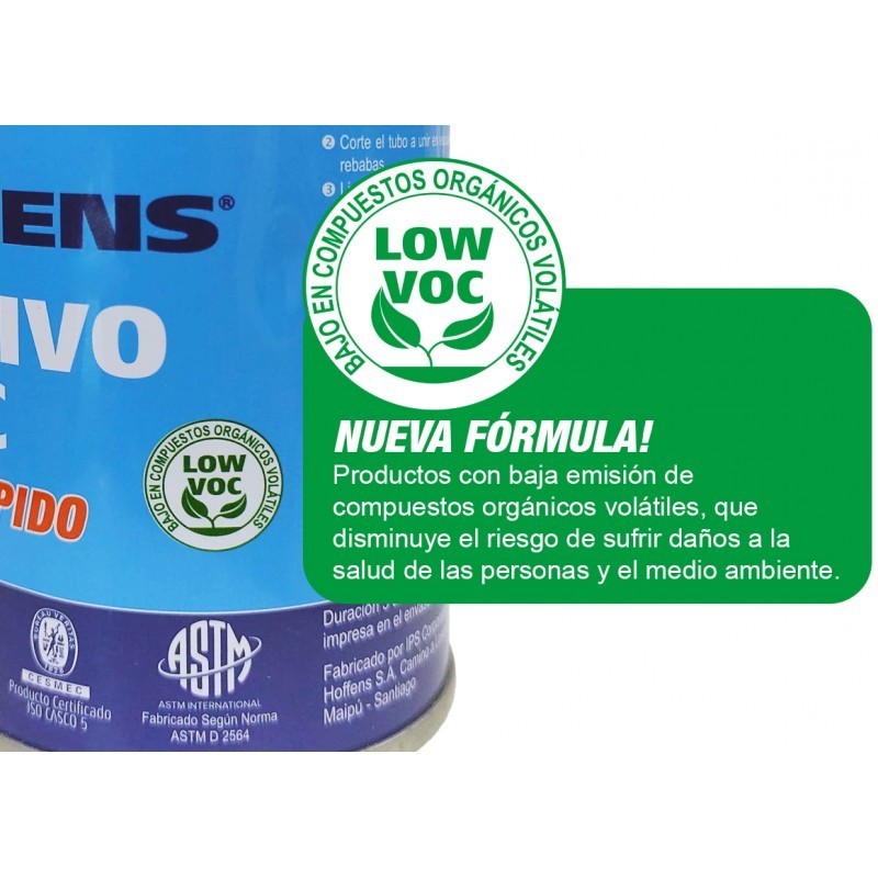 Adhesivo PVC Hoffens Lata - Secado Rápido 240 CC.