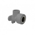 CODO 90° PP-R CON SOPORTE FUSIÓN/HI METÁLICO
