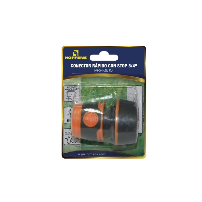 Conector Rápido con Stop Premium 3/4" Blister