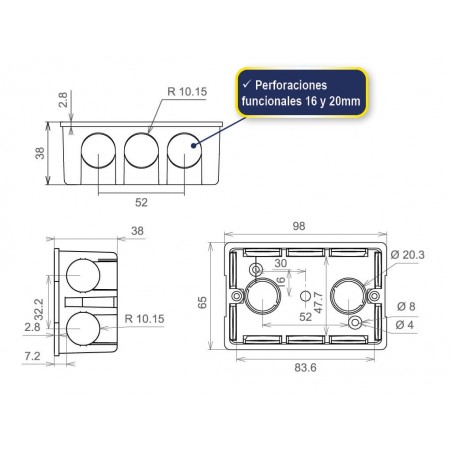Caja eléctrica estándar